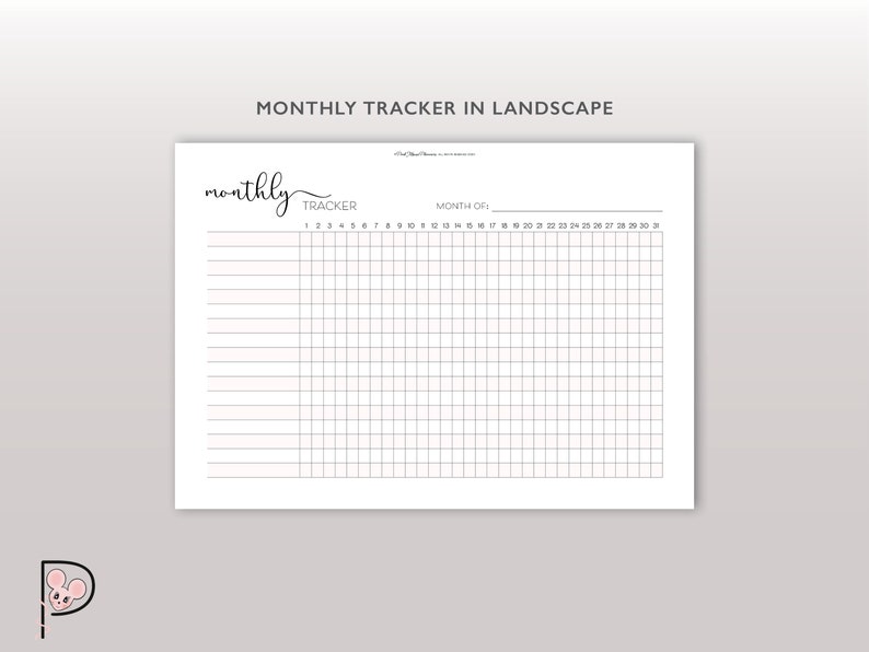Printable Tracker Bundle Planner Insert Weekly Tracker Page - Etsy