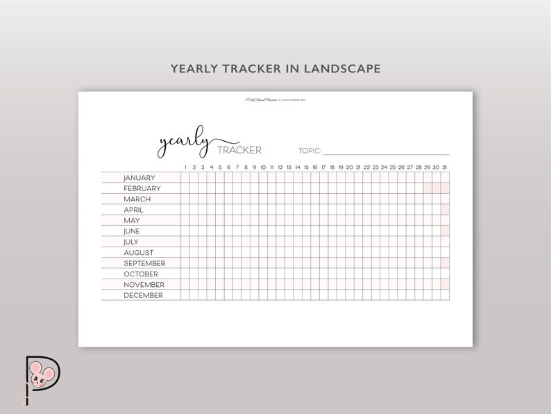 Printable Tracker Bundle Planner Insert, Weekly Tracker Page, Monthly ...