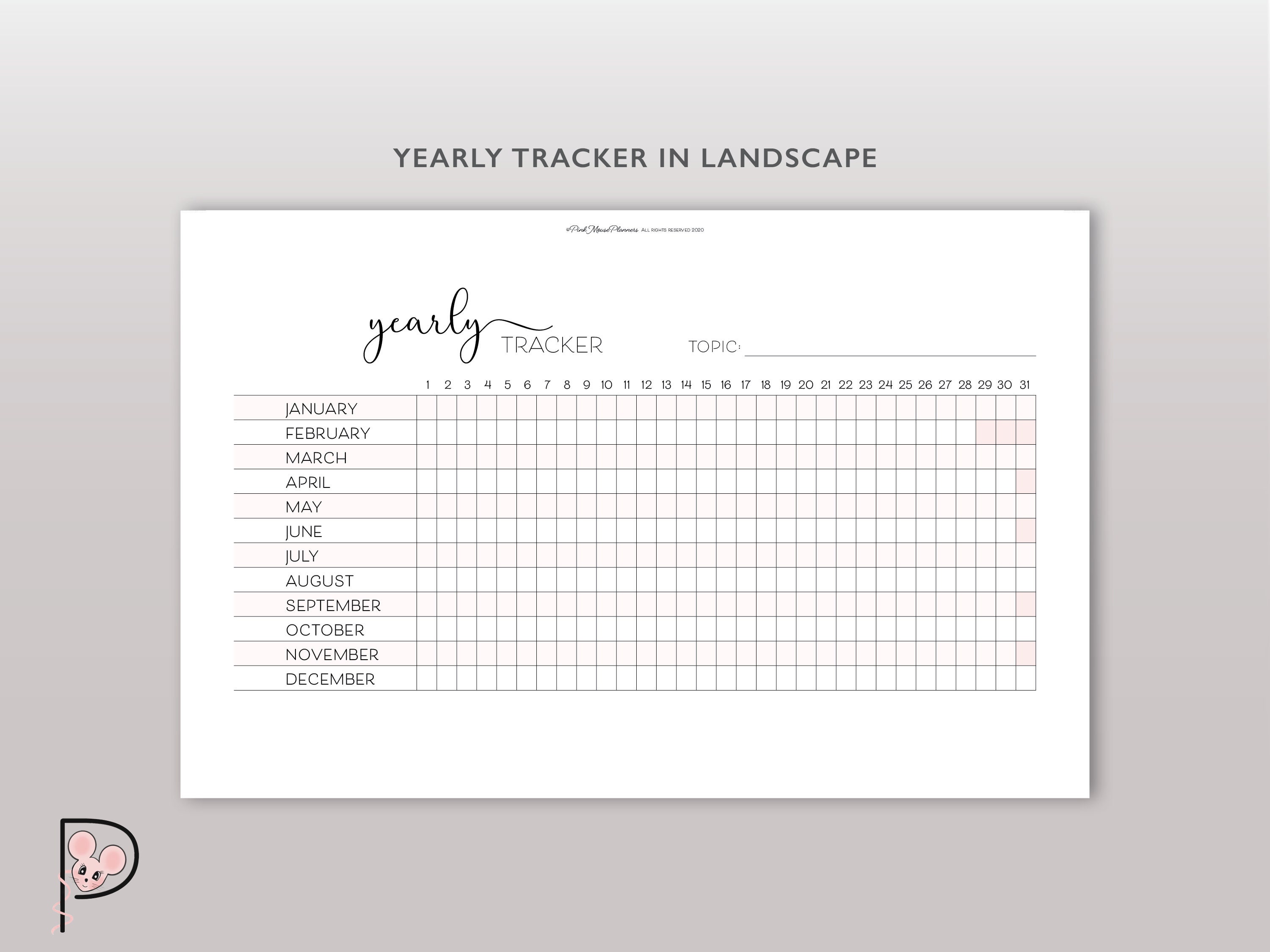 Printable Tracker Bundle Planner Insert, Weekly Tracker Page, Monthly ...