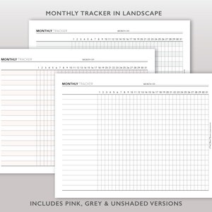 Printable Tracker Bundle Planner Insert, Weekly Tracker Page, Monthly ...