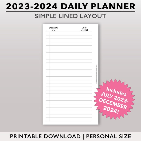 2024 Daily Dated Planner - Etsy