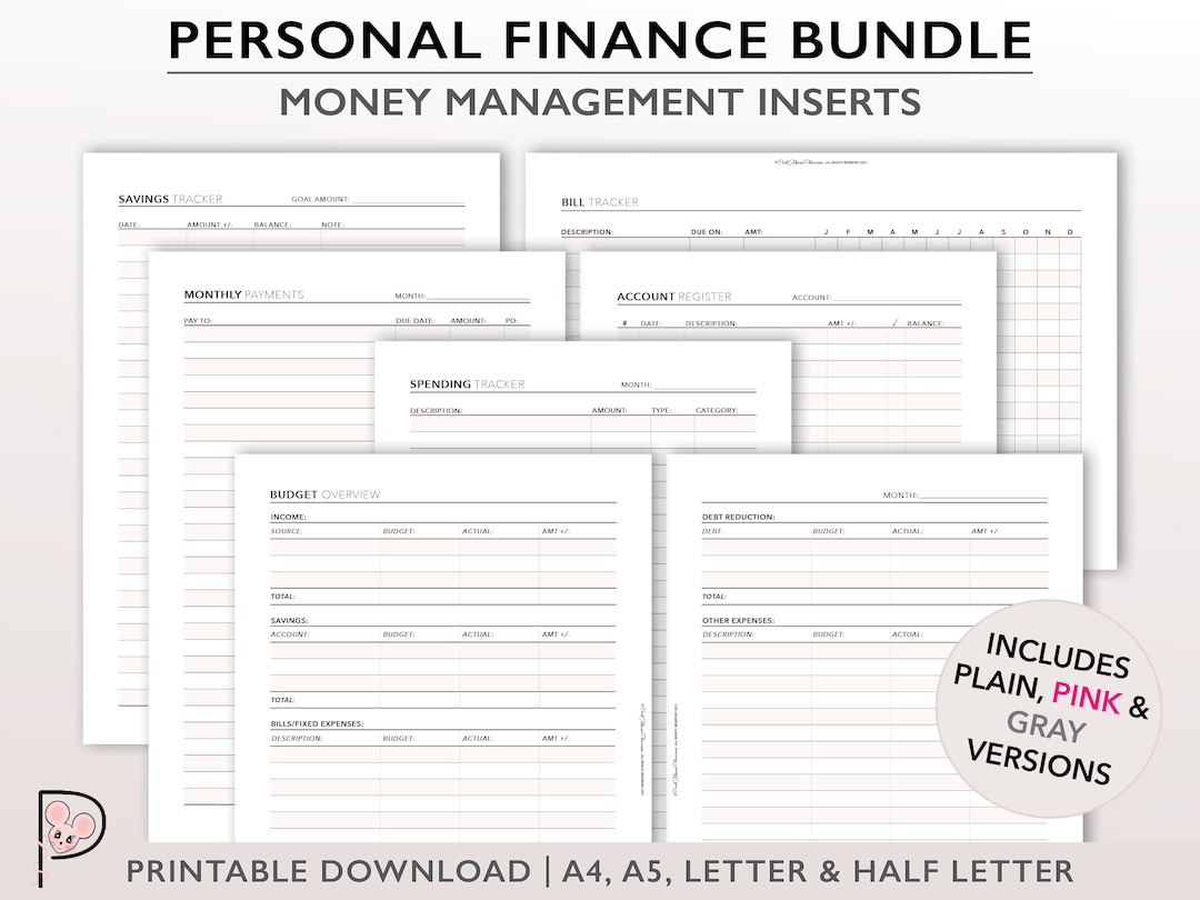 Personal Finance Bundle, Household Budget Planner, Money Management ...