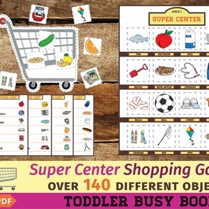 Super Center Busy Book Printable Game, Shopping Activity Worksheet ...