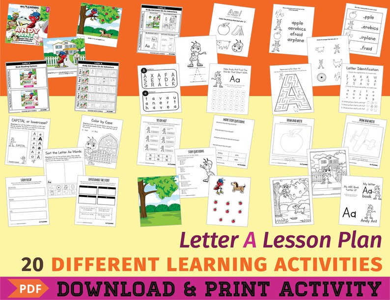 Letter A Lesson Plan Alphabet Story 26 Story-based - Etsy