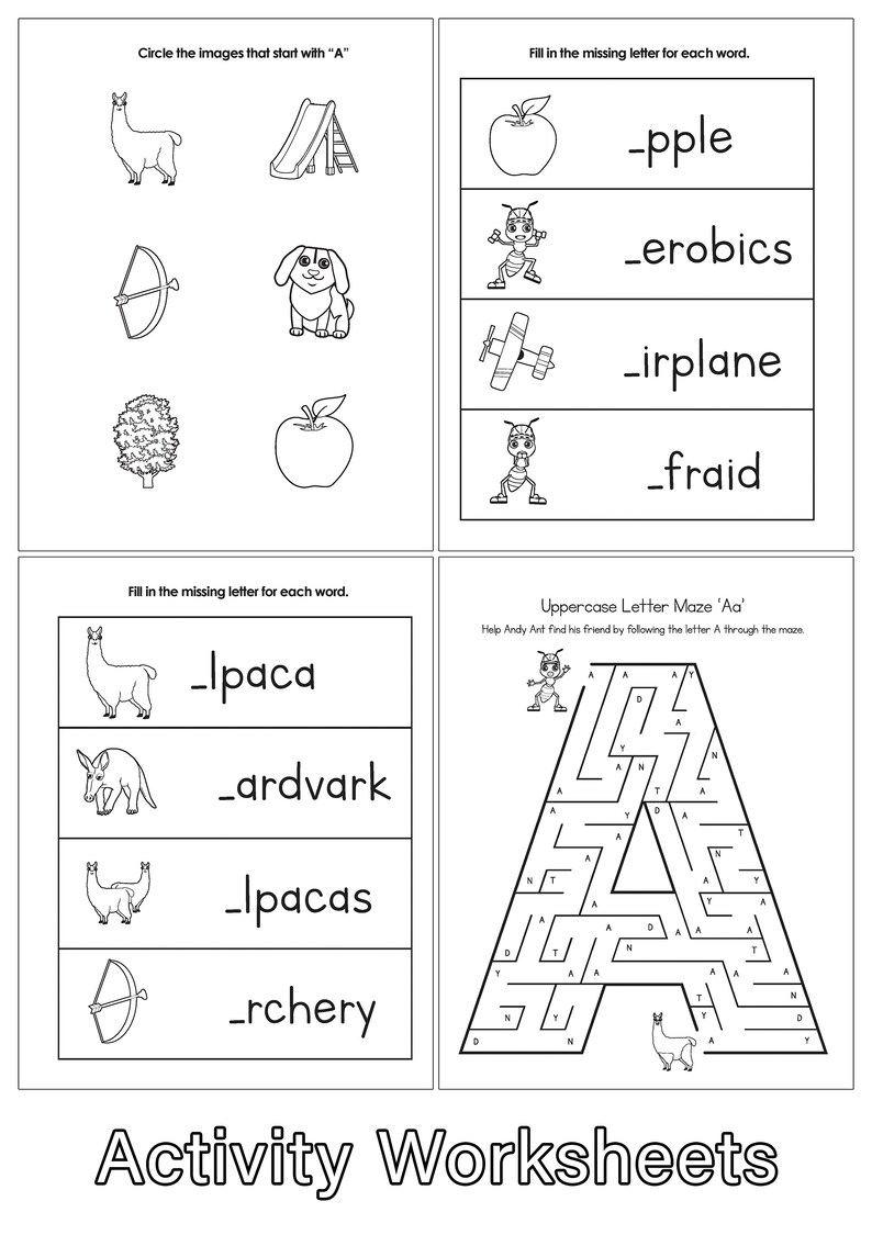 Andy Ant Goes on an Adventure Letter of the Week Preschool Activities ...