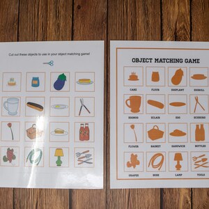 Object Matching Game Toddler Busy Book Activity, Quiet Book Printable ...