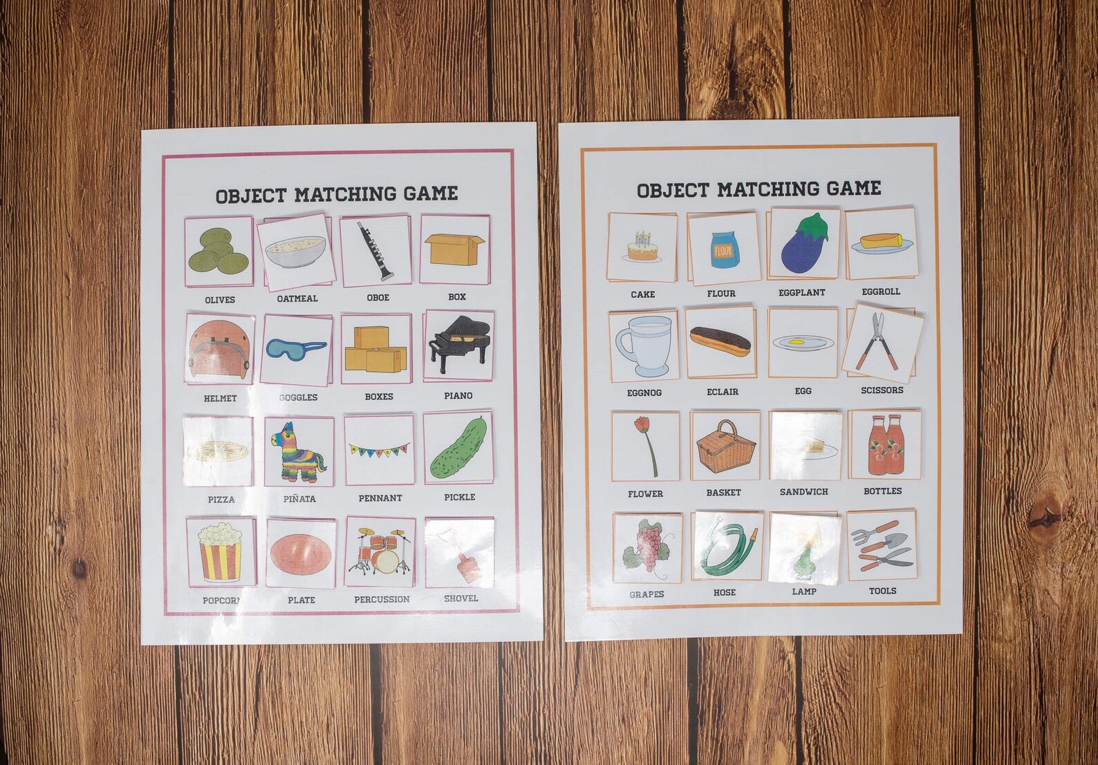 Object Matching Game Toddler Busy Book Activity Quiet Book | Etsy