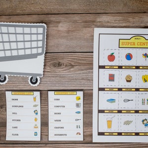 Super Center Busy Book Printable Game, Shopping Activity Worksheet ...