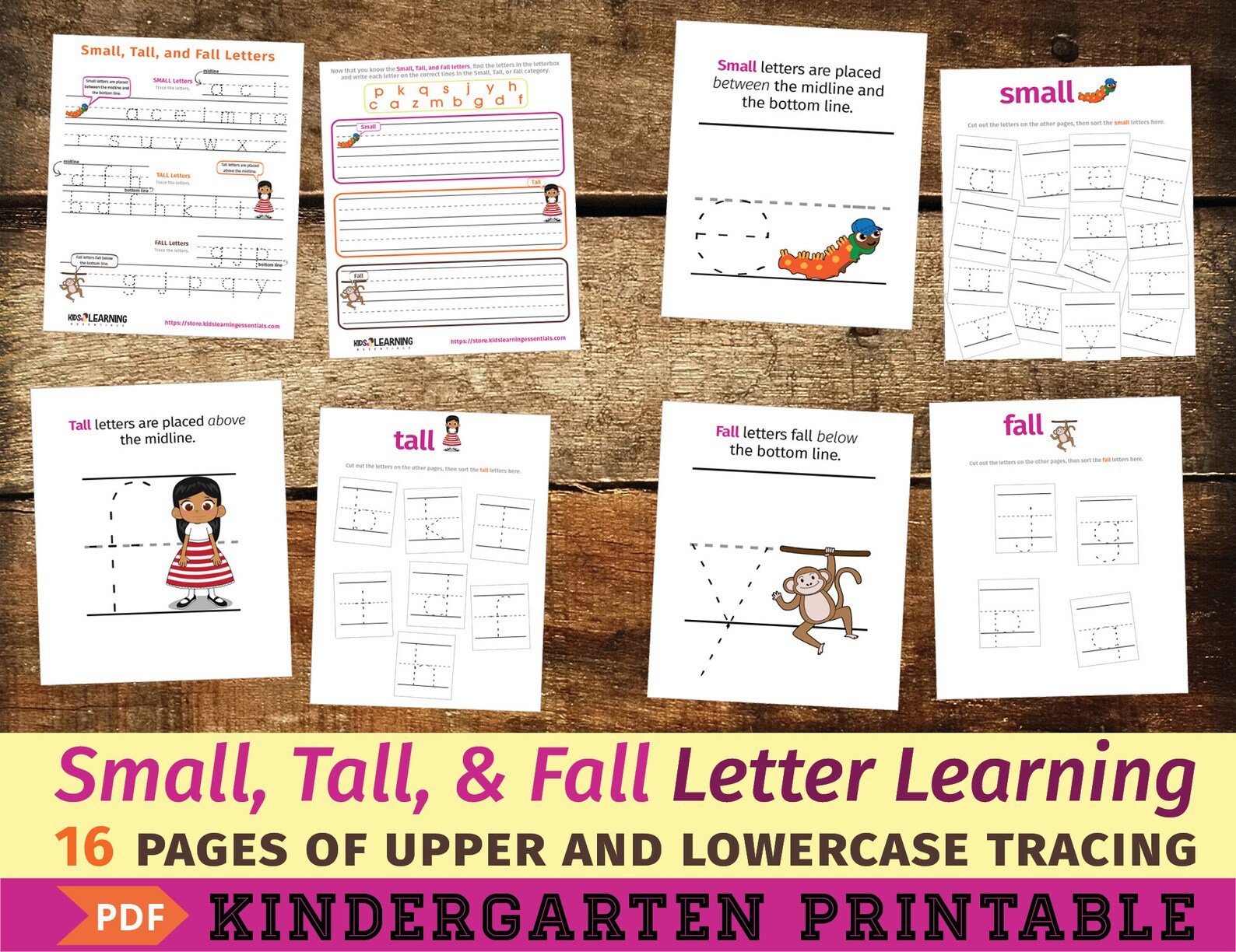 Alphabet Writing Lesson: Small, Tall & Fall Letter Activity ...