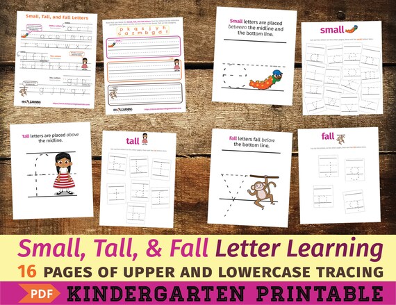 Alphabet Writing Lesson: Small Tall & Fall Letter Activity | Etsy