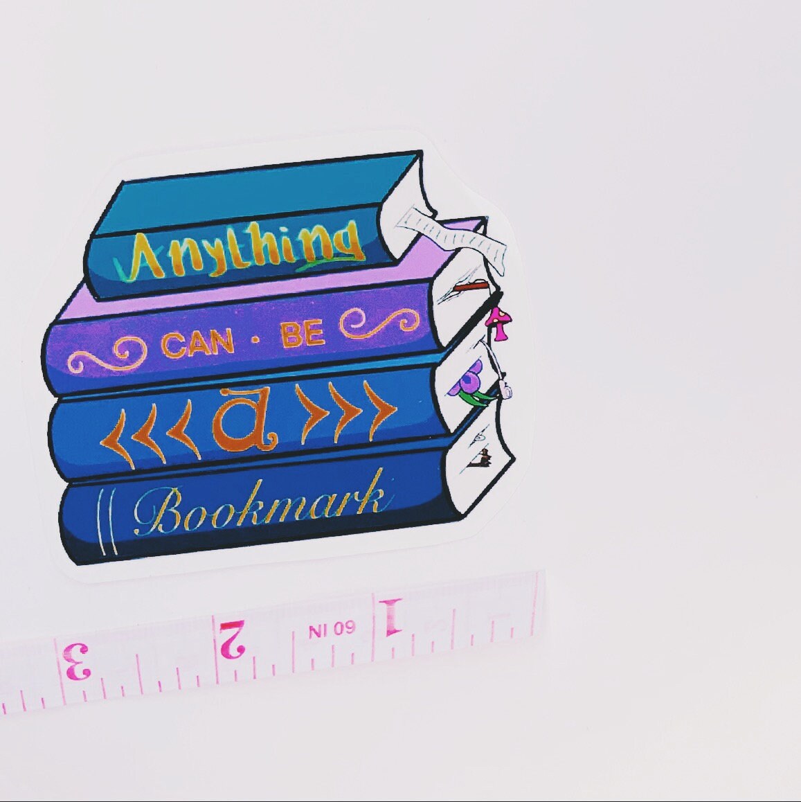 Bookmark sticker Book Lover gift water resistant sticker | Etsy