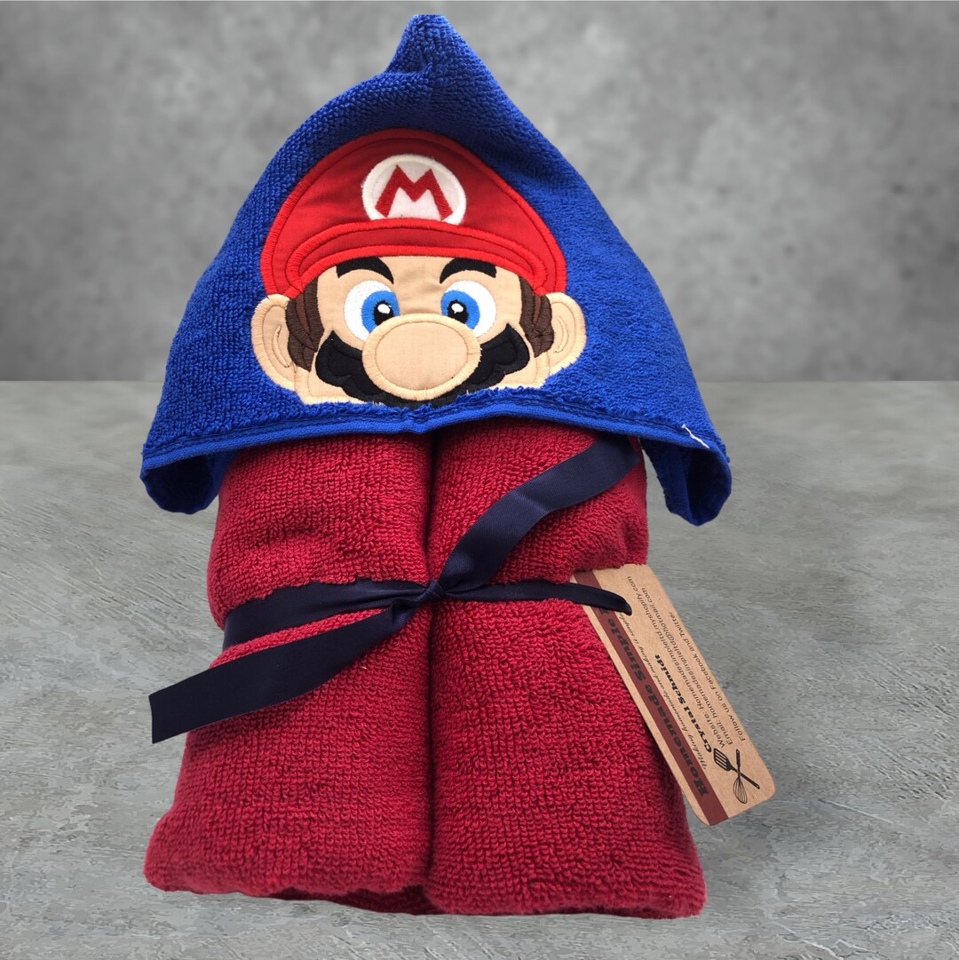 Super Mario Hooded Towel - Etsy