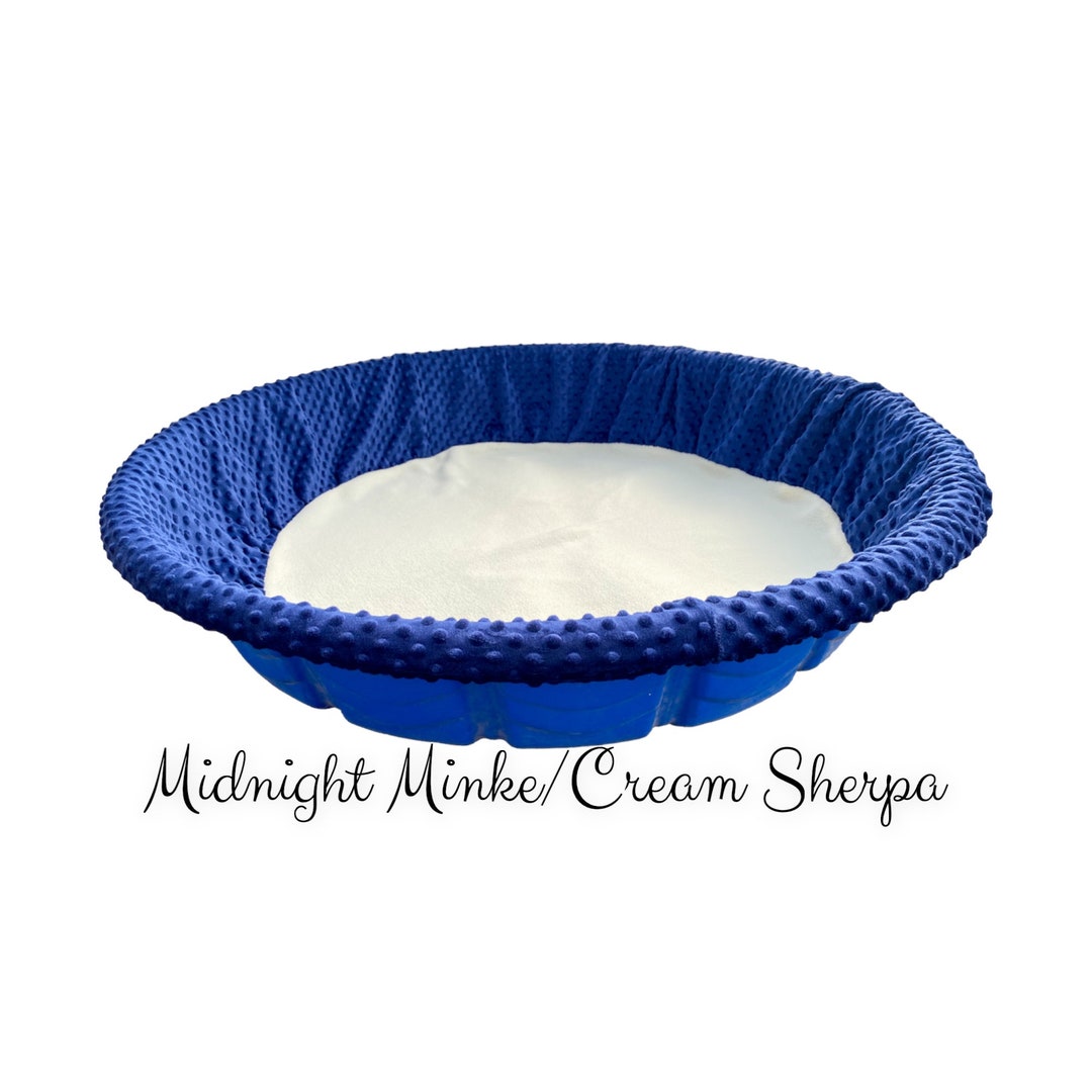 Handmade Fleece Whelping Pool Liner: Midnight Minke, Cream Sherpa - Etsy