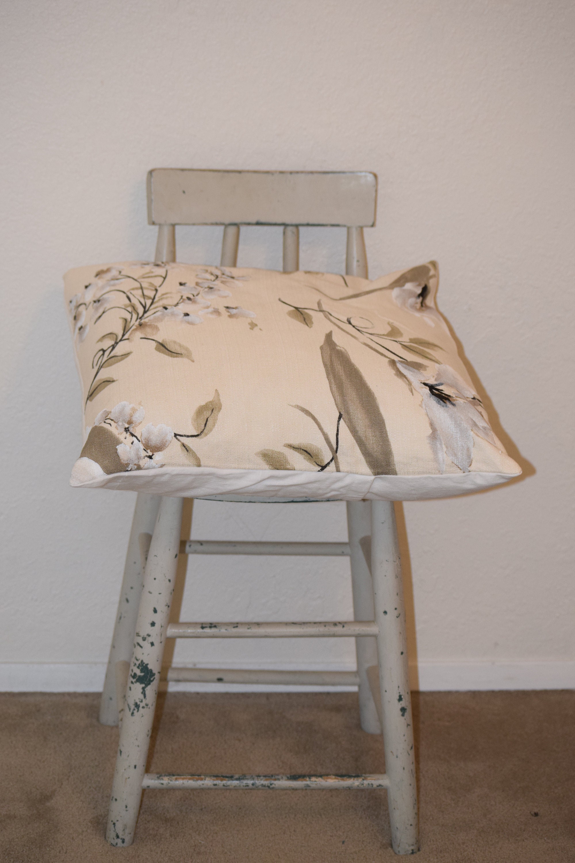 Beautiful Muted Cream Tans Browns and Gray Abstract Floral - Etsy UK