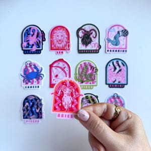 Zodiac Star Sign Sticker | Celestial Animal Astrology Water Resistant ...
