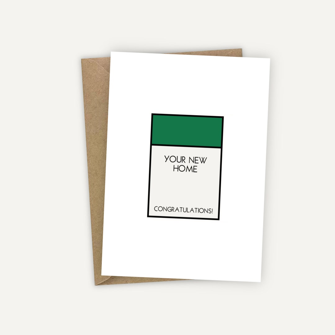 Monopoly Greetings Card Your New Home Housewarming Couples Gift - Etsy