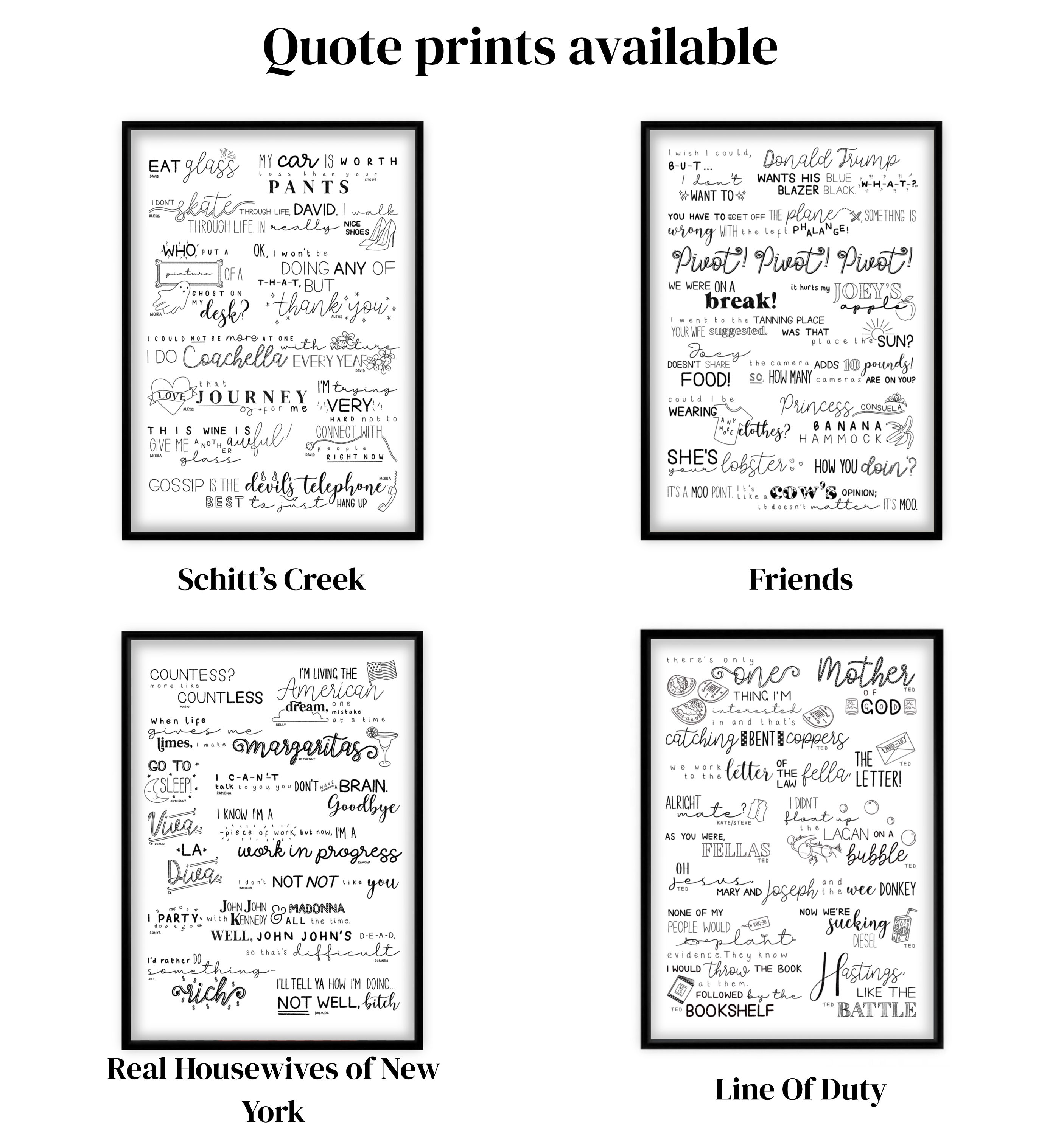 Real Housewives of Beverly Hills Quote Print Wall Art RHOBH - Etsy