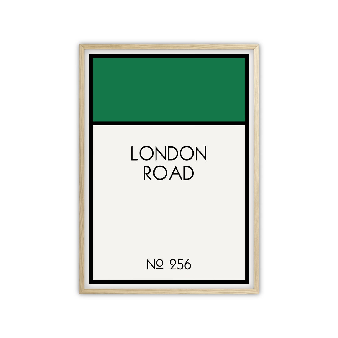 PERSONALISED Monopoly Card Address House Number Name Location City ...