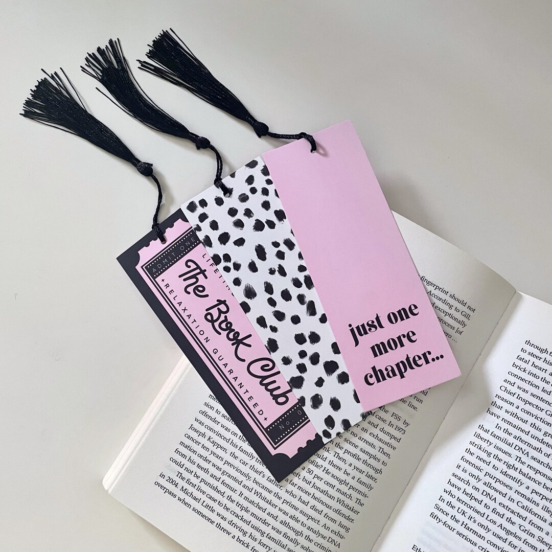 Bookmark Set of 3 | Book Club | Just One More Chapter | Dalmatian ...