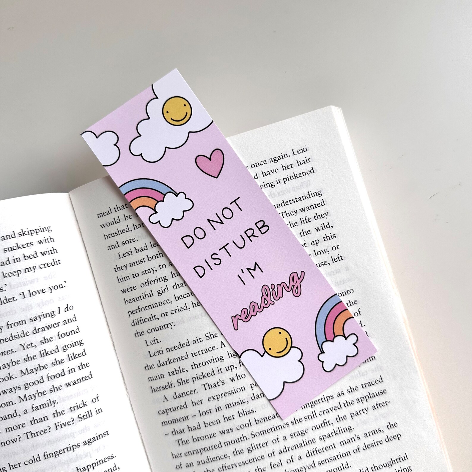 Do Not Disturb I’m Reading Door Hanger Bookmark Heart Smiley Rainbow ...