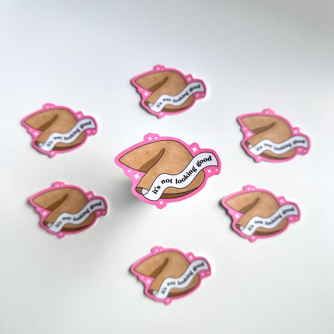 Lucky Fortune Cookie Sticker | Funny Pessimistic Positivity ...