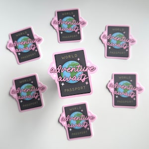 Adventure Awaits World Passport Earth Travel Lover Holiday Gift Matte ...