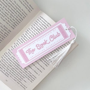 Book Club Bookmark Pink Mustard Yellow Black Tassel Book Lover Reading ...