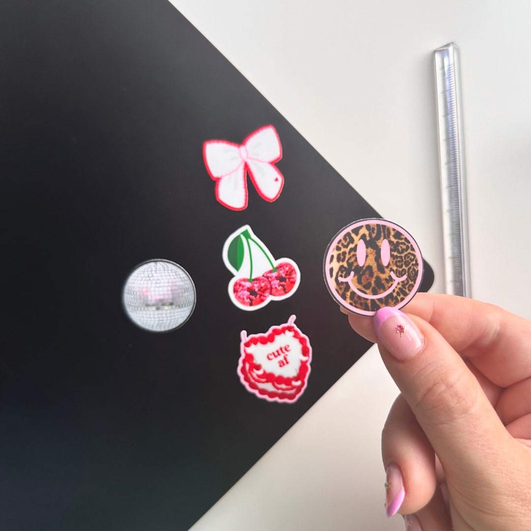 Mini Sticker Pack of 5 Stickers Disco Ball Cherries Coquette Bow Retro ...