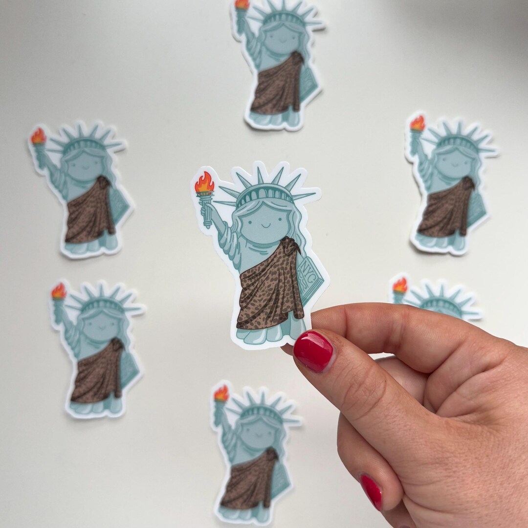 Statue of Liberty Sticker | New York City NYC Cute Lady Liberty Leopard ...