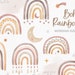 Boho Rainbow Watercolor Clip Art/ Boho Rainbow Decor/ Boho Clipart ...