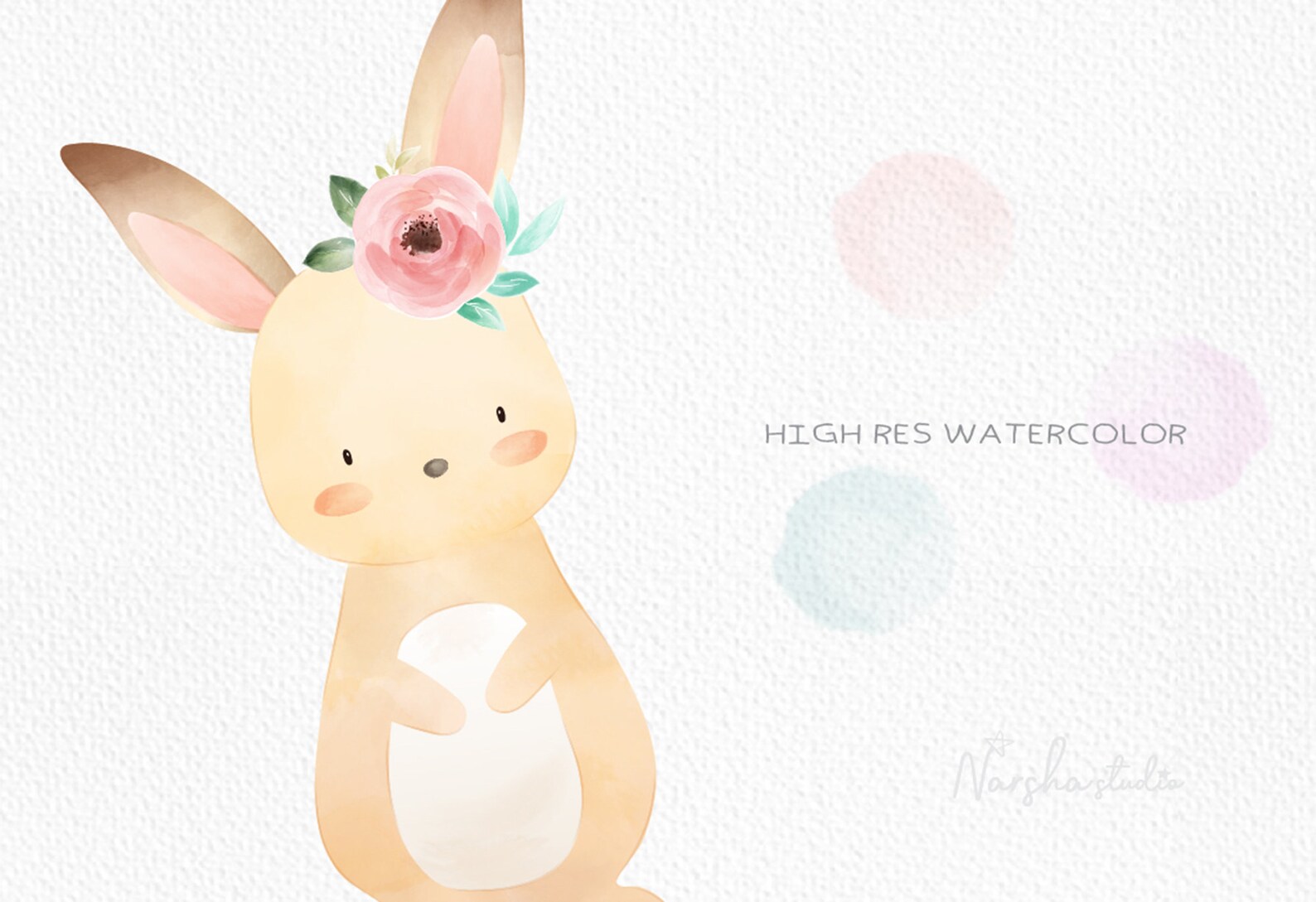 Baby Rabbit Watercolor Clip Art/ Bunny Watercolor/ Baby Rabbit - Etsy ...