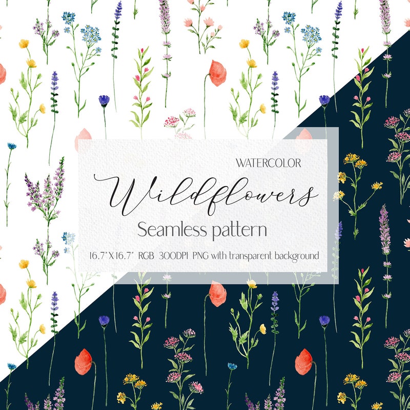 Wildflower Clip Art - Etsy