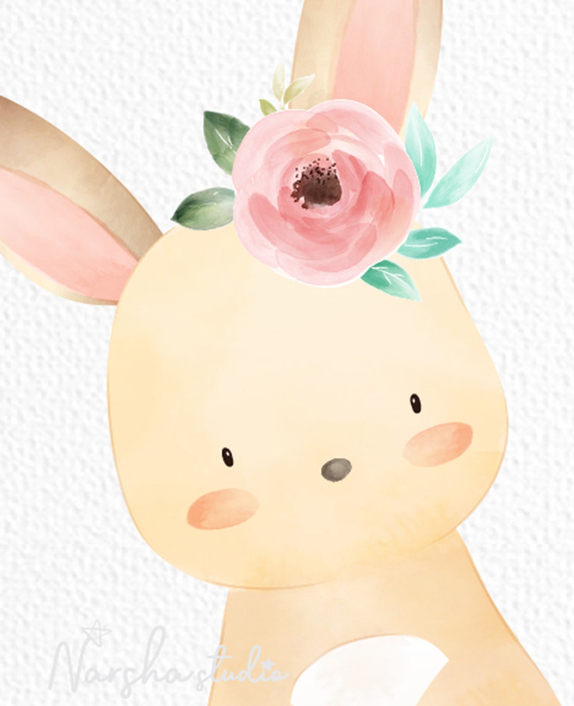 Baby Rabbit Watercolor Clip Art/ Bunny Watercolor/ Baby Rabbit - Etsy