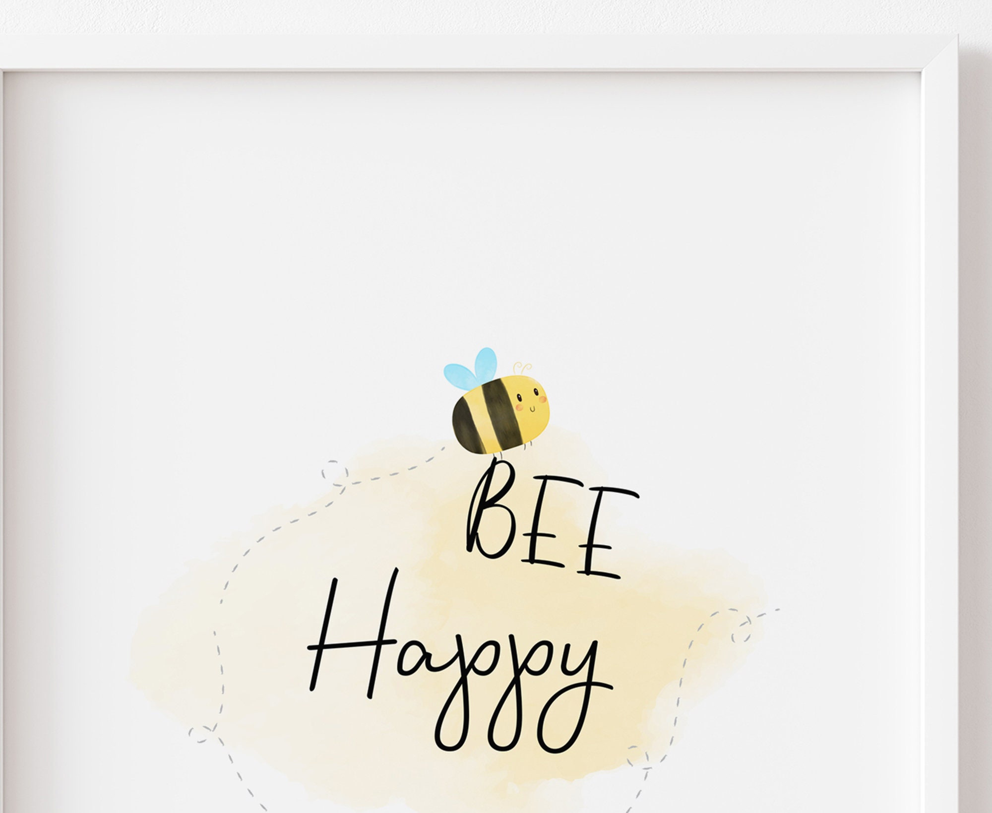 Set of 3 Prints/ Bee Happy Nursery Wall Art Poster/ Nursery - Etsy