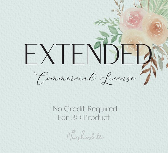 Extended Commercial License for Clip Art or Digital Paper Pack | Etsy