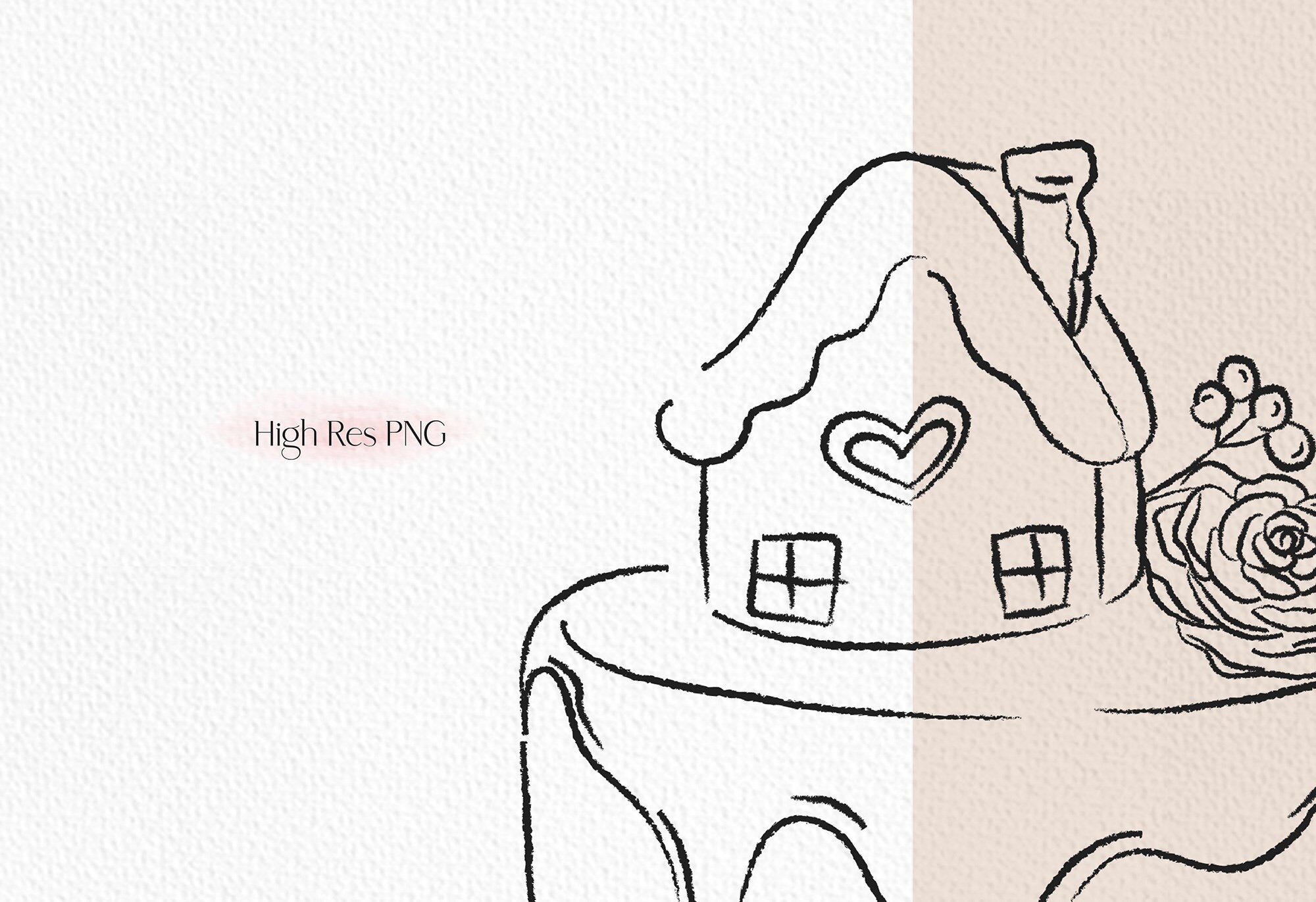 Winter Clipart Christmas Line Art Clip Art Holiday Clipart - Etsy