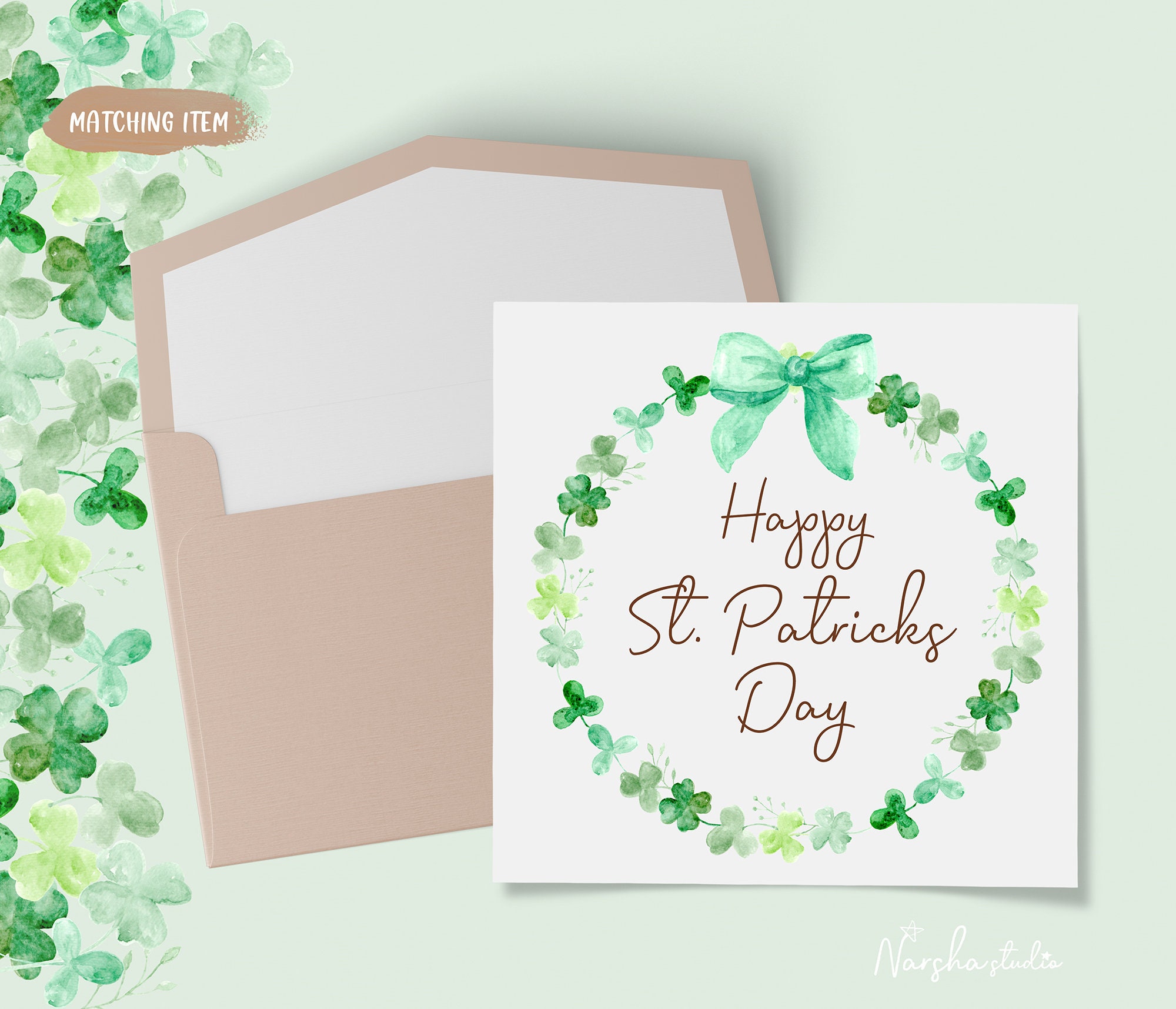 Watercolor Clover Wreaths & Frames St. Patricks Day Clipart - Etsy