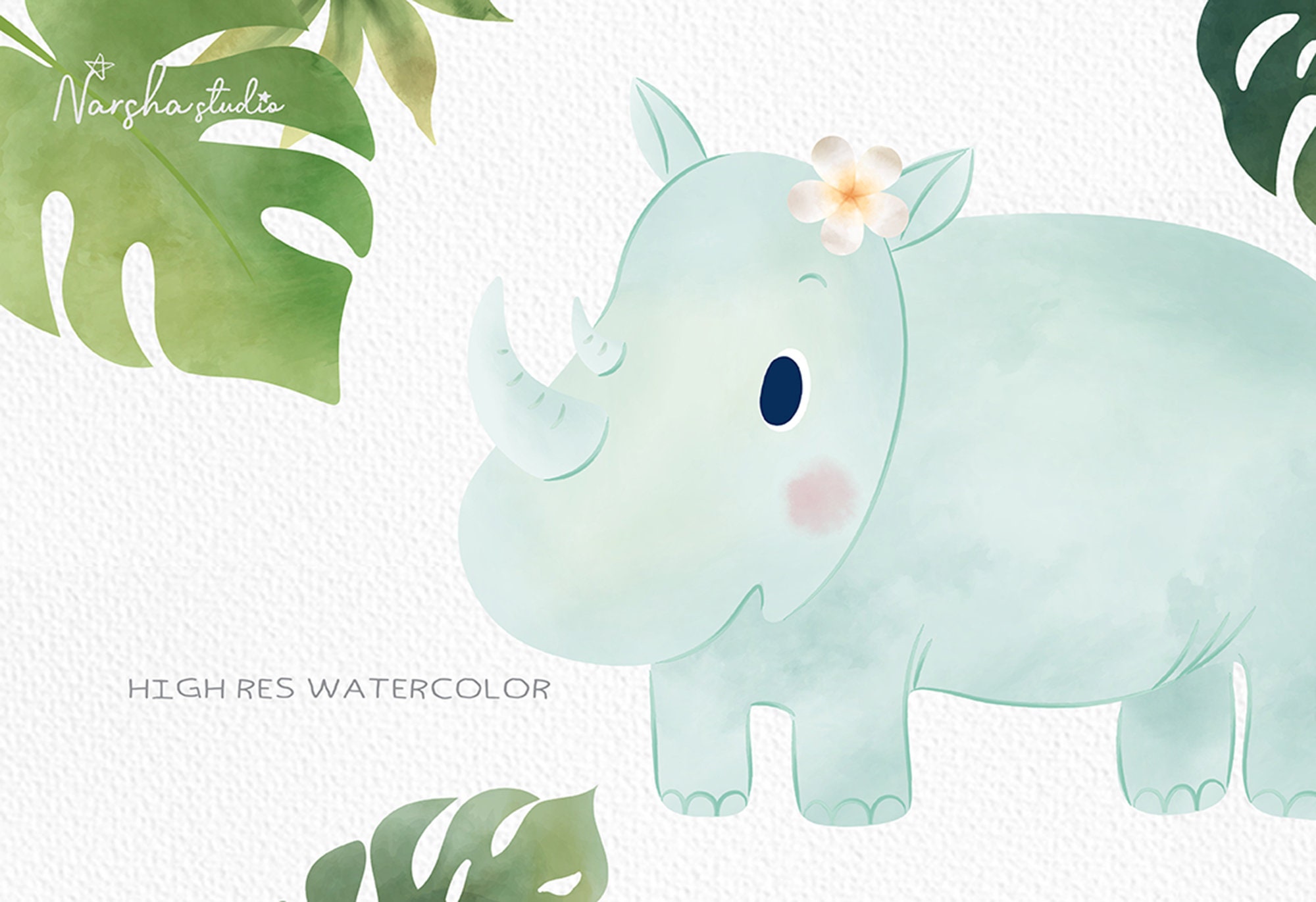 Little Safari Watercolor Clip Art Safari Animal Jungle Baby | Etsy