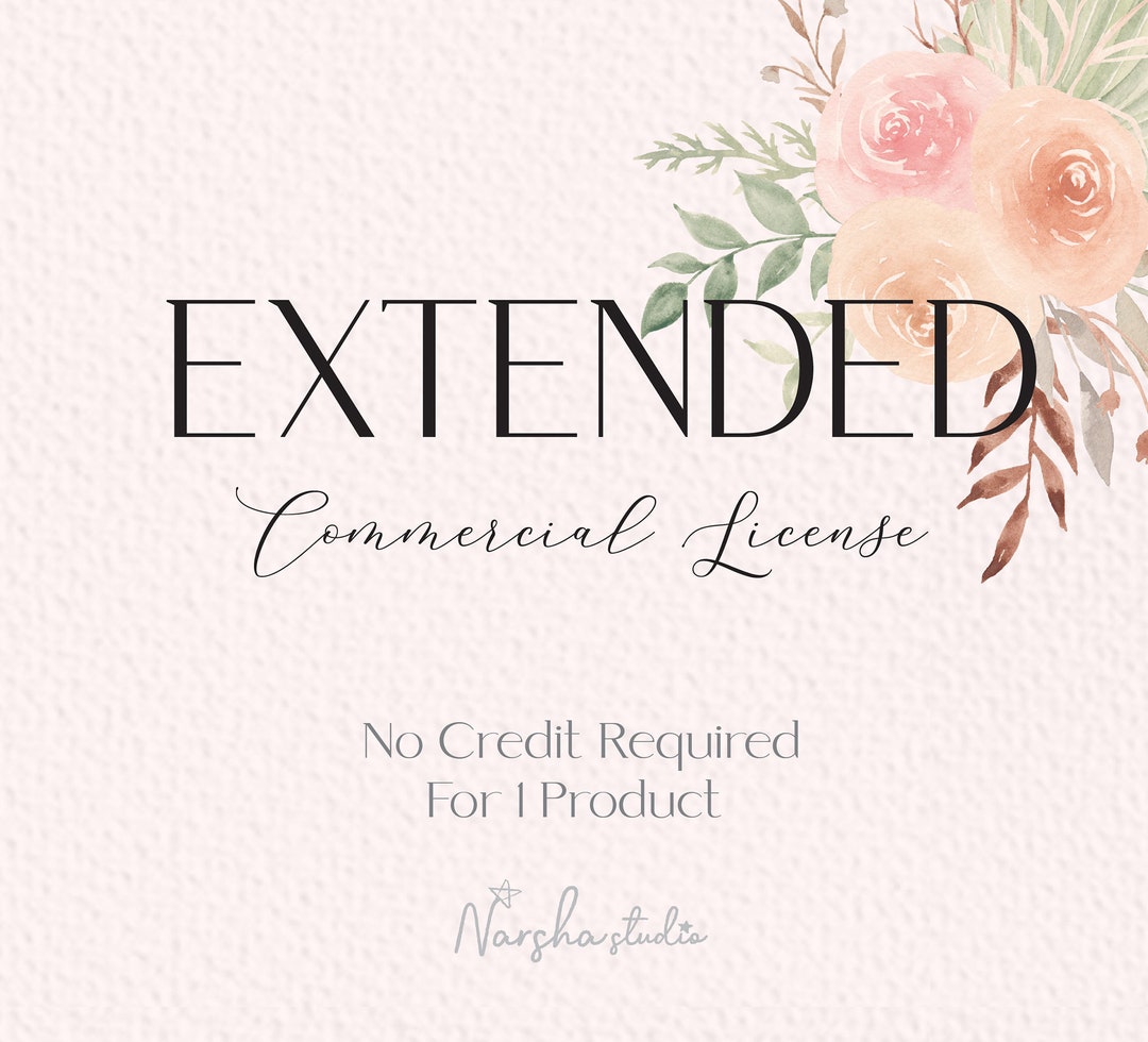 Extended Commercial License for Clip Art or Digital Paper Pack - for a ...