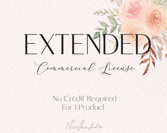 Commercial Use License, No Credit Required, SINGLE Product - Etsy