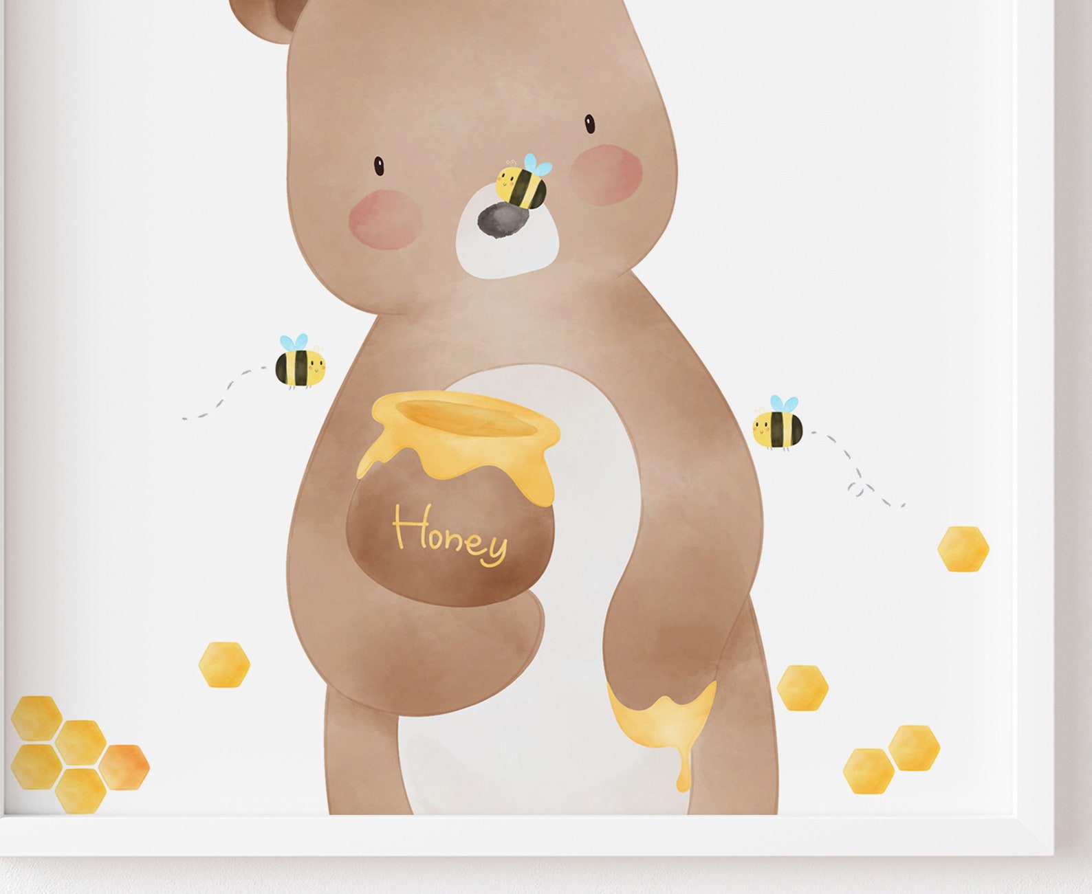 Set of 3 Prints/ Bee Happy Nursery Wall Art Poster/ Nursery - Etsy