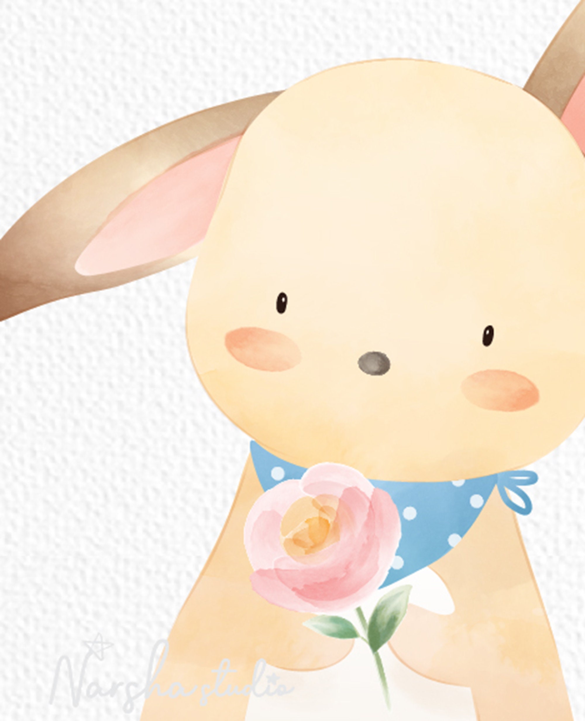 Baby Rabbit Watercolor Clip Art/ Bunny Watercolor/ Baby Rabbit - Etsy