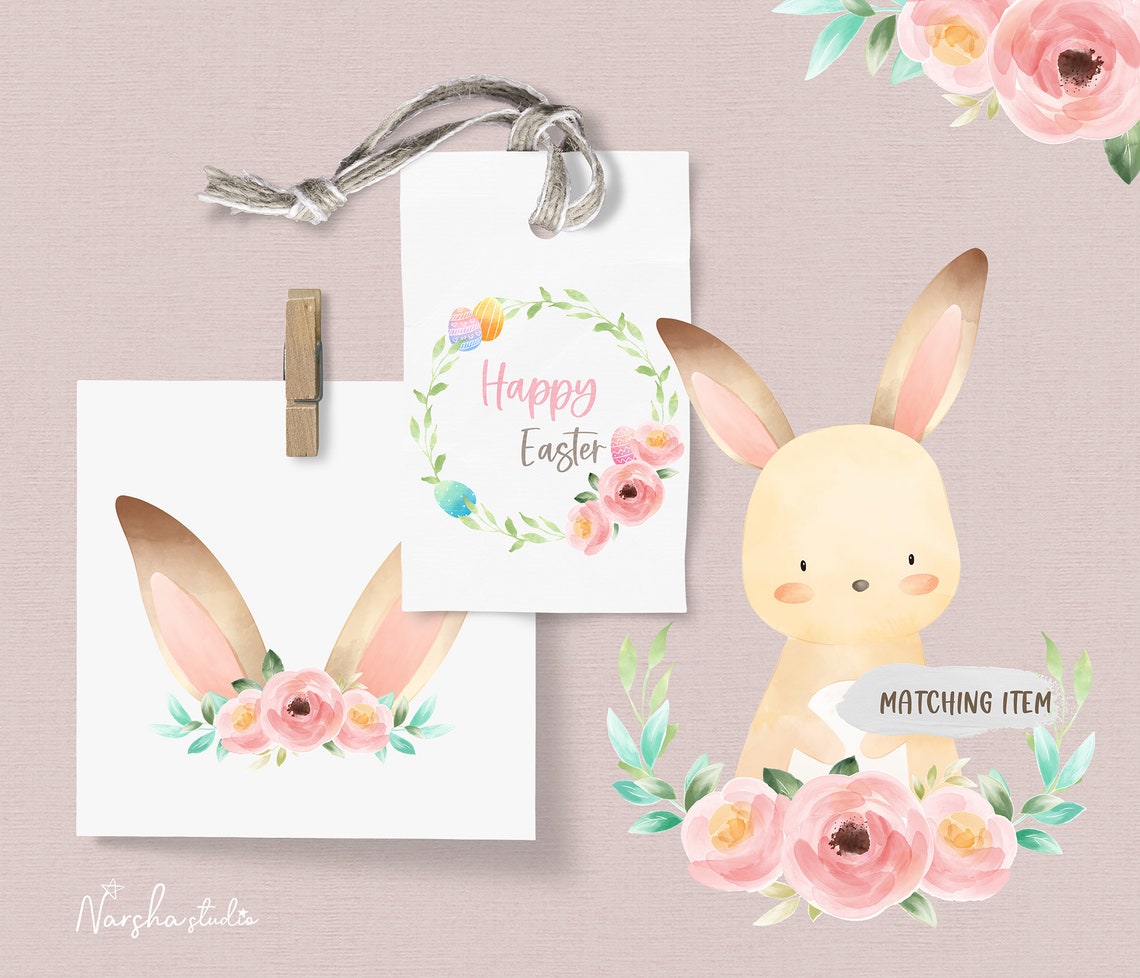 Happy Easter Watercolor Clip Art/ Happy Easter Png/ Easter Egg | Etsy