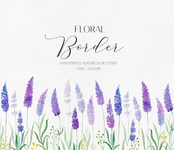 Lavender Flower Border Design