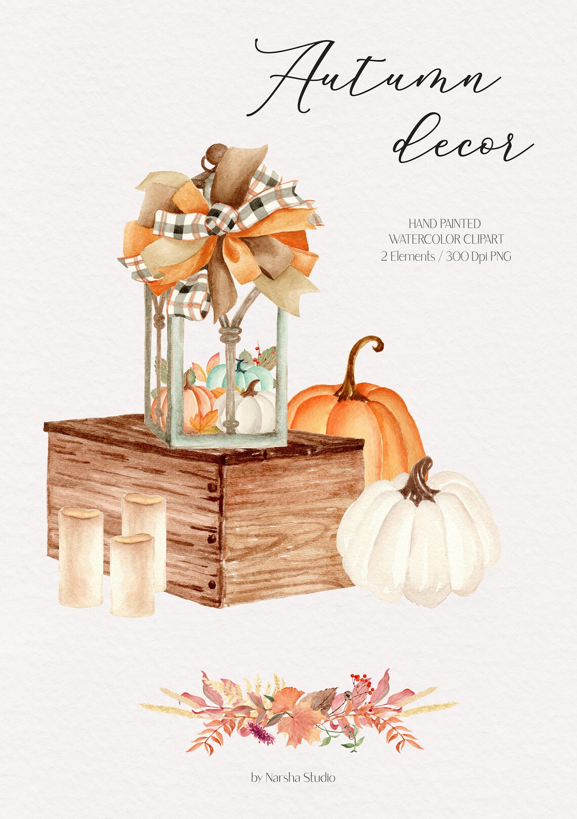 Watercolor Autumn Decor Clipart Thanksgiving Decor Fall Leaves - Etsy