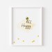 Set of 3 Prints/ Bee Happy Nursery Wall Art Poster/ Nursery Animal ...