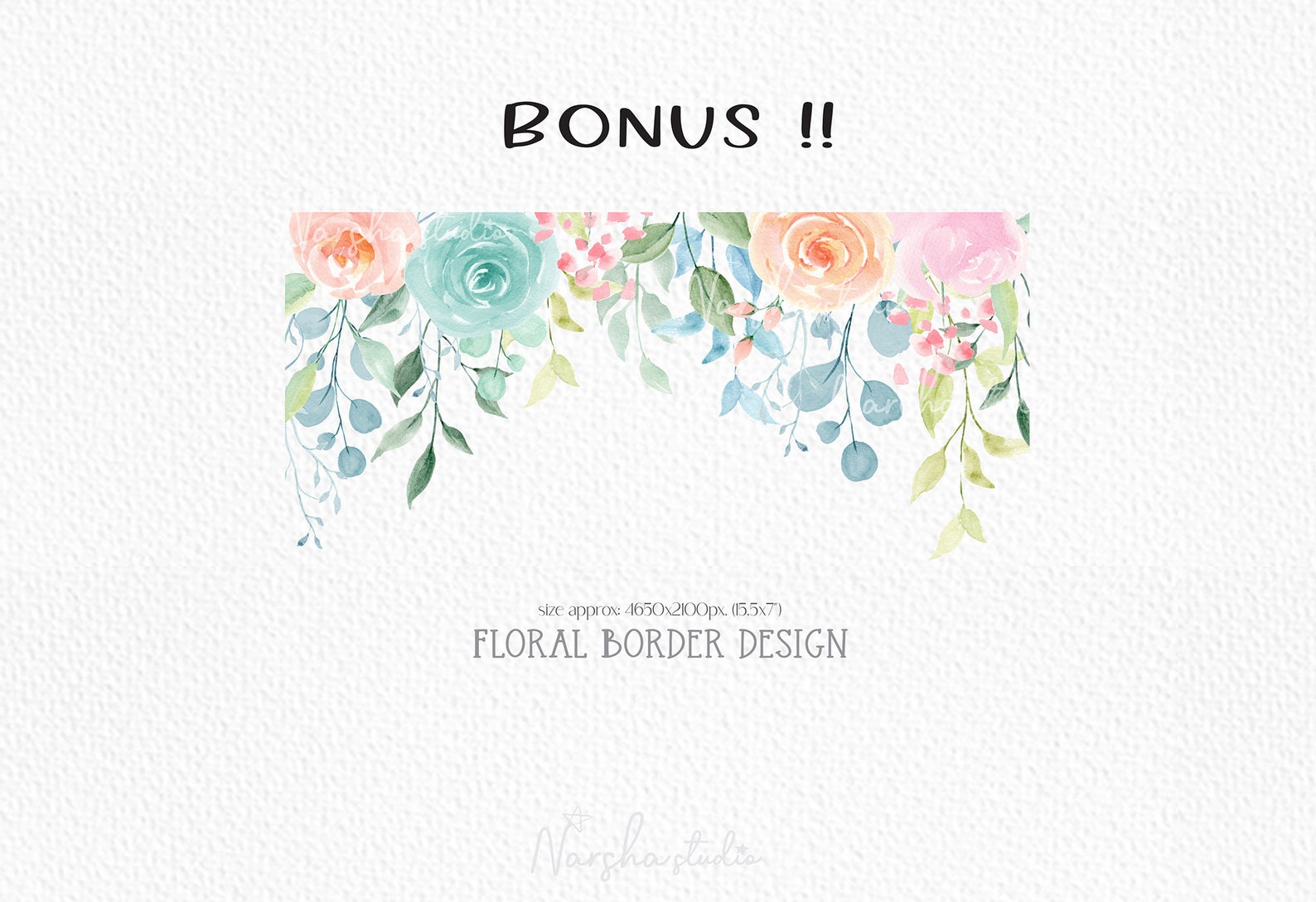 Pastel Spring Watercolor Floral Bouquets Digital Clipart Peach and Mint ...