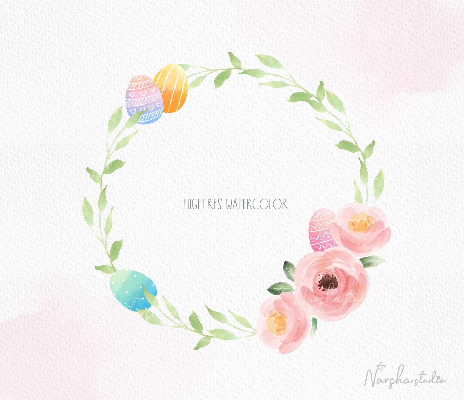 Happy Easter Watercolor Clip Art/ Happy Easter Png/ Easter Egg Clip Art ...