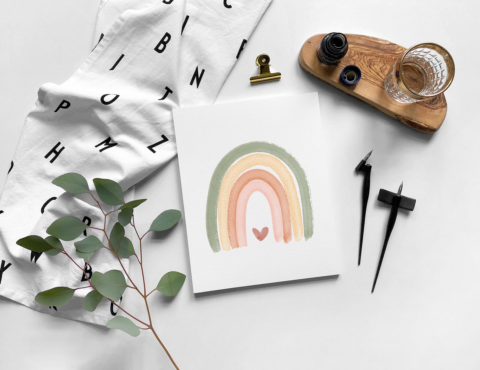 Watercolor Boho Rainbow Clip Art/ Boho Clipart/ Rainbow Png/ | Etsy