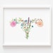 Anatomical Uterus Flower Watercolor Clipart Medicine Poster Nurse ...